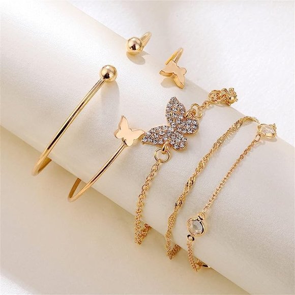 Boutique | Accessories | Layered Stacking Link Chain Butterfly ...